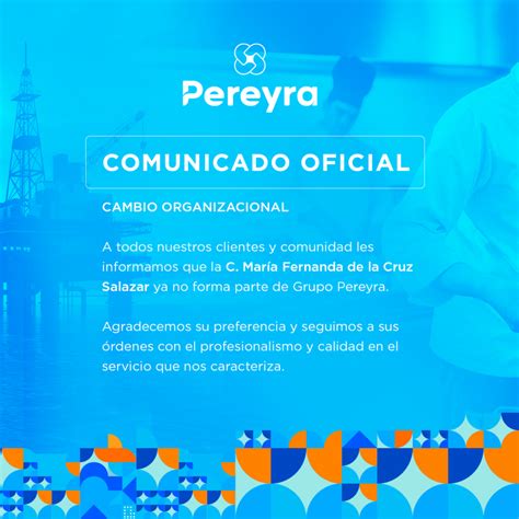 Aviso Importante Cambio Organizacional Grupo Pereyra