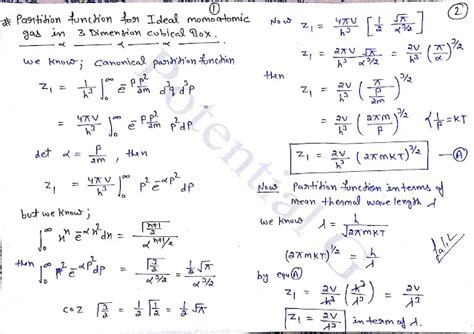 partition function for ideal monoatomic gas in three dimension potential g