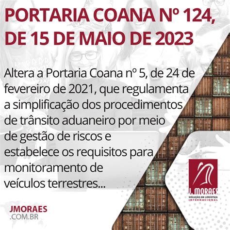 PORTARIA COANA Nº 124 DE 15 DE MAIO DE 2023 J Moraes