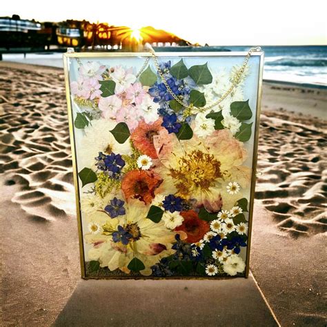 Pressed And Framed Wedding Bouquet Custom Wedding Flower Art Wedding