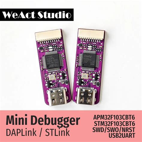 Weact Mini Debugger Daplink Stlink V Swd Swo Usb To Uart Module