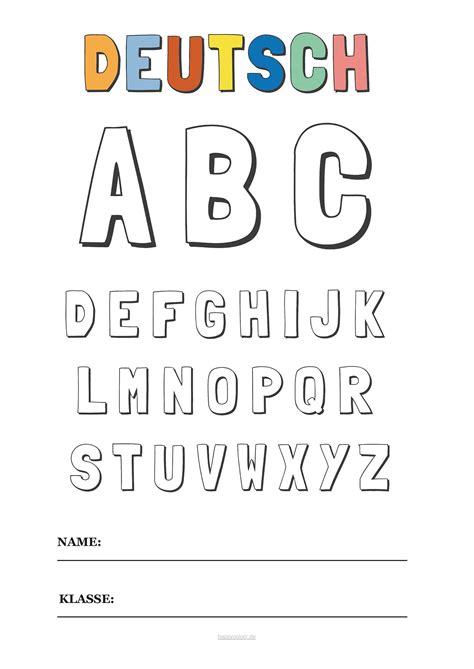 Kostenlose Deckblätter zum Ausdrucken für Schule als PDF