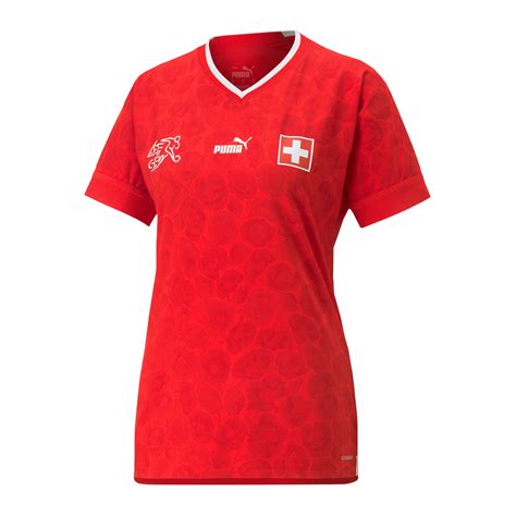 PUMA Schweiz Auth Trikot Home Frauen EM 22 D F01 Rot