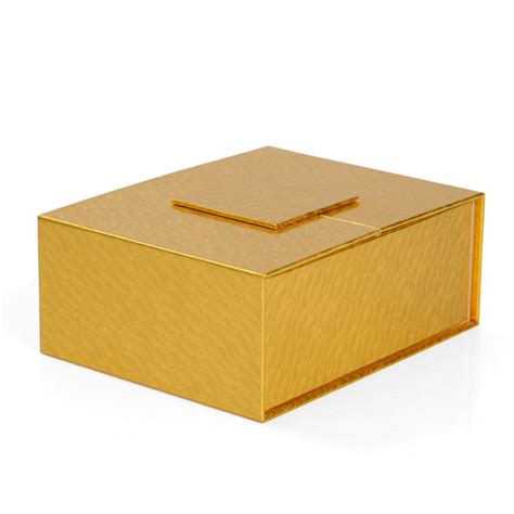 Boîte cadeau magnétique de fermeture d or boîte cadeau de dessus de
