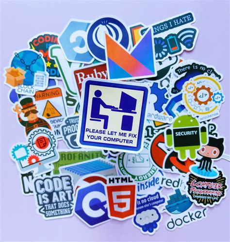 Programming Sticker Pack Coding Stickers Waterproof Etsy UK