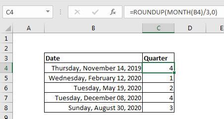How To Calculate Quarter In Excel