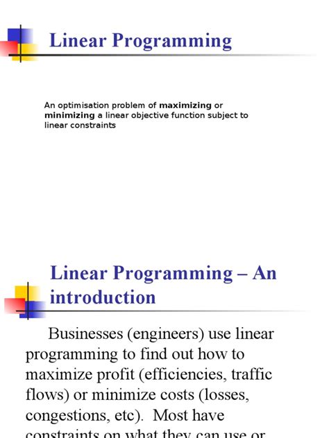linear programming pdf linear programming discrete mathematics