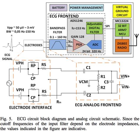 Ecg Circuit Block Diagram And Analog Circuit Schematic Since Actual