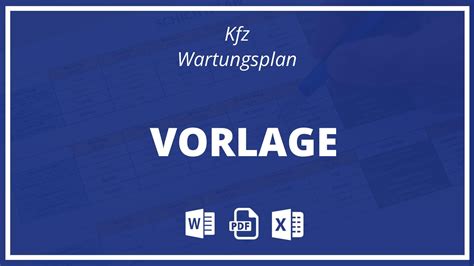 Kfz Wartungsplan Vorlage Word Excel Pdf