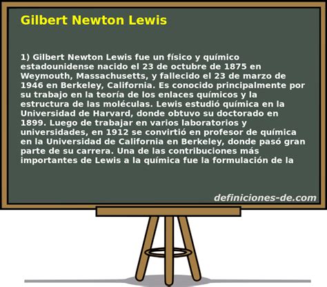 Breve biografía de Gilbert Newton Lewis