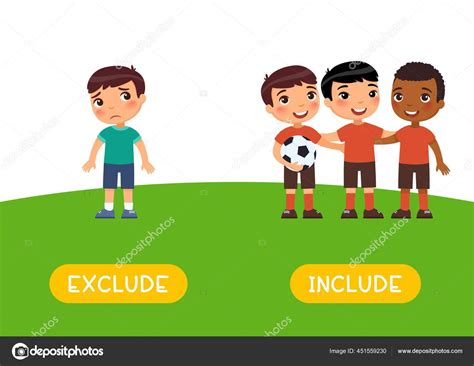 Excluir Incluir Antónimos Word Card Concepto Opuestos Flashcard Para