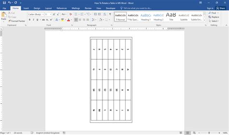 How To Rotate A Table In Word Officebeginner