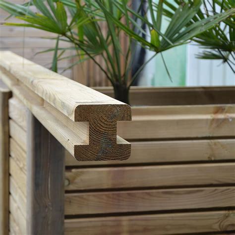 Poteau intermédiaire avec rainures 30 mm pour clôture et palissade bois