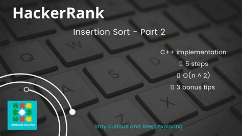 hackerrank insertion sort part 2 youtube