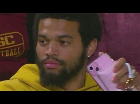 Caleb Williams Is Seen With A Pink Phone Case Wearing Nail Polish