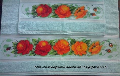Populares Pintura Em Toalhas De Banho E Rosto Passo A Passo Bf Ivango
