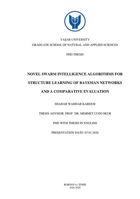 pdf novel swarm intelligence algorithms for structure learning of bayesian networks and a