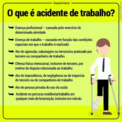 O que é considerado acidente de trabalho Senado Federal
