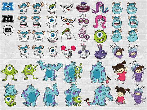 Monsters Svg Bundle Sully Svg Mike Svg Boo Svg Characters Etsy Porn