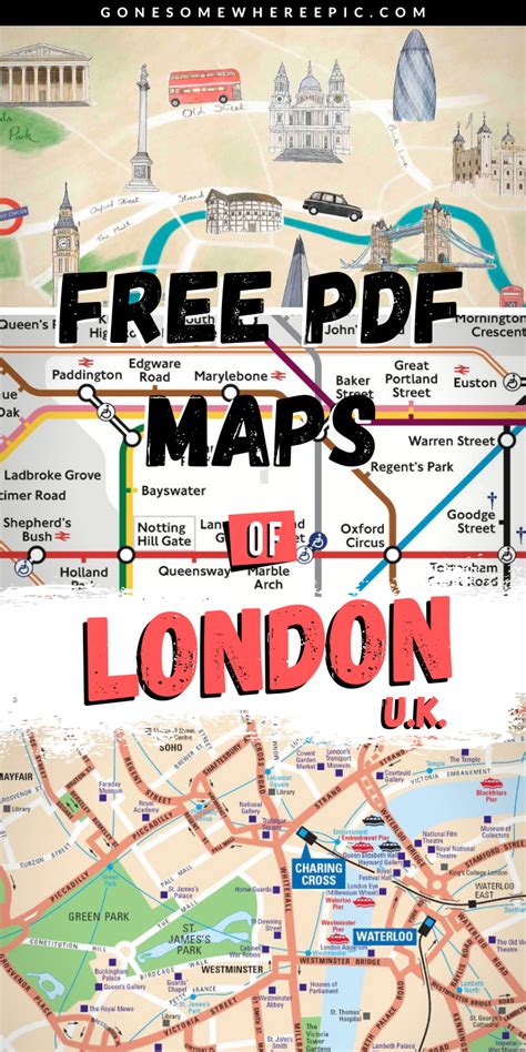 London Map Tourist Attractions Informative Guide Free PDF Maps