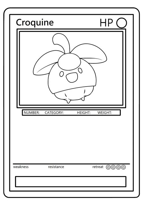Coloriage Carte Pokémon Croquine télécharger et imprimer gratuit sur