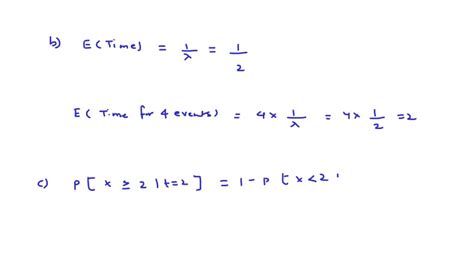 solved events occur according to a poisson process with rate λ 2 per hour a what is the