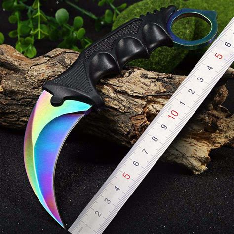 Faca Karambit Cs Go Multi Color Hawk Combate T Tica Afiado R