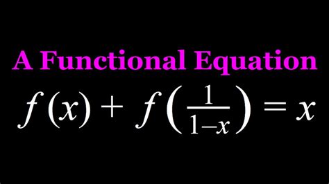 solving a rational functional equation youtube