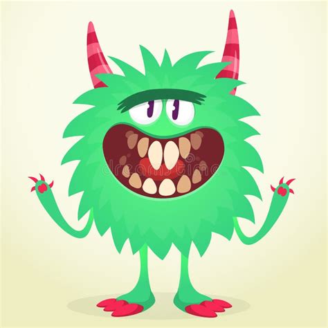 Happy Cartoon Monster Halloween Vector Illustration Of Funny Monster