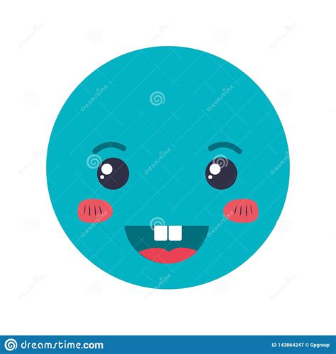 Car cter Principal Feliz Del Kawaii De La Historieta Ilustración del