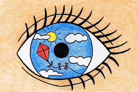Easy How To Draw An Eye Like Magritte Tutorial And Eye Coloring Page