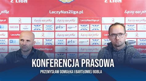 Konferencja prasowa P Gomułka i B Bobla Hutnik Kraków Olimpia