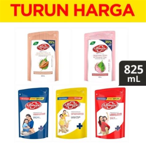Jual LIFEBUOY Body Wash Refill 825ml Sabun Mandi Cair Total 10 Mild