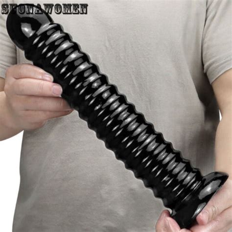 Huge Big Wide Dildo Dong Ribbed Tool Thick Butt Plug Extra Large Anal Sex Toy Ebay