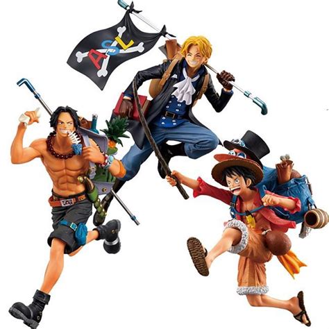 3 Pçs Conjunto Anime One Piece Dxf Brotherhood Ii Figura Portgas Ace