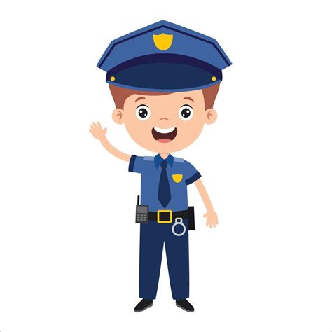 caricatura dibujo de un oficial de policía 5520140 Vector en Vecteezy
