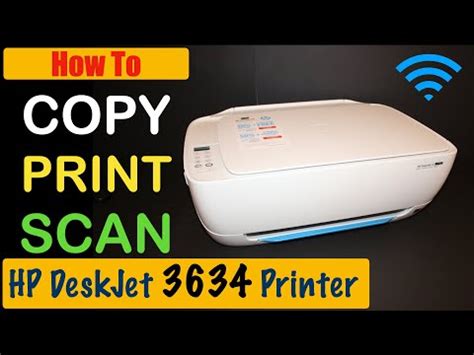 How To Copy Print Scan With HP DeskJet 3634 All In One Printer