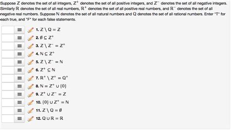 solved suppose z denotes the set of all integers z