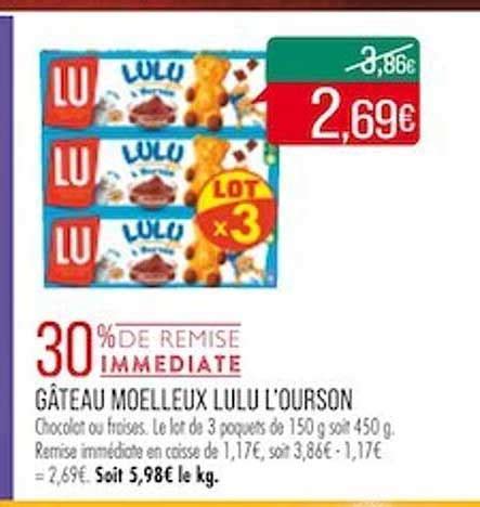 Promo Gâteau Moelleux Lulu L ourson chez Match iCatalogue fr