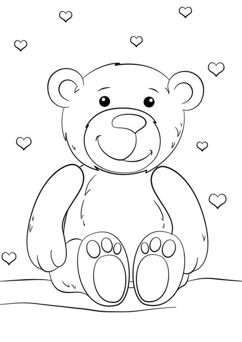 Coloriage Nounours de Dessin Animé Dessin gratuit à imprimer