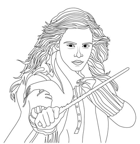 Cas Wardian levier moi même coloriage de hermione granger a imprimer