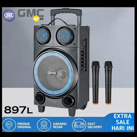 Jual NEW GMC 897L Speaker Portabel Ampli Meeting BLUETOOTH 10 Inch