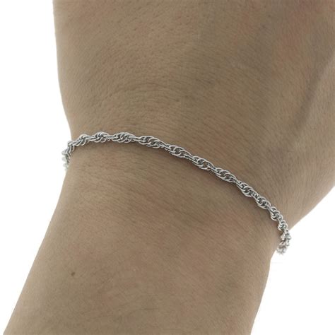 Chaîne maille Corde 2 7 mm en Acier inoxydable 316L x1m Perles Co