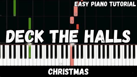 Christmas Deck The Halls Easy Piano Tutorial YouTube
