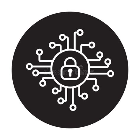 Cyber Security Icon Vector Security Logo Artificial Intelligence