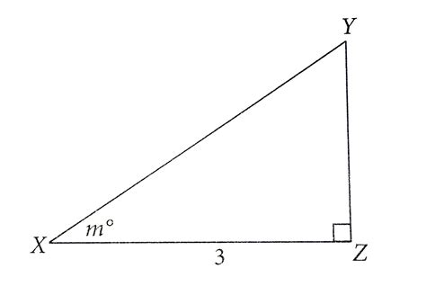 in the figure above triangle xyz is a right triangle with xz 3 if ta