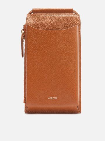 Mini Bag Tiracolo Marrom Couro Porta Celular Arezzo