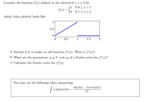 solved consider the function f x defined on the interval 0