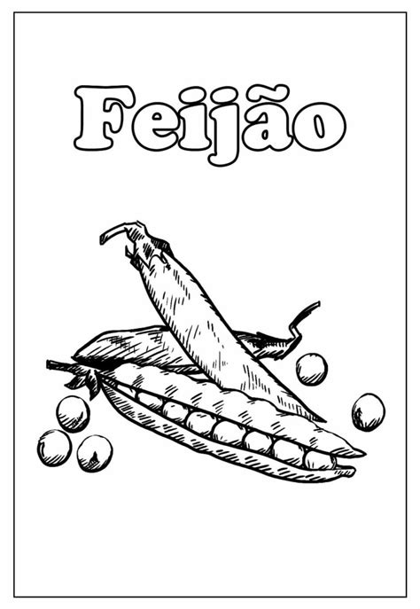 Desenhos de Feijão para colorir Bora Colorir