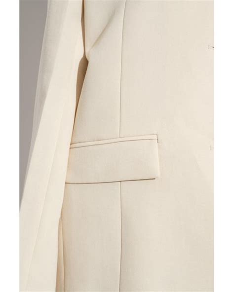 TOTEME Blazer With Standing Collar In White Lyst